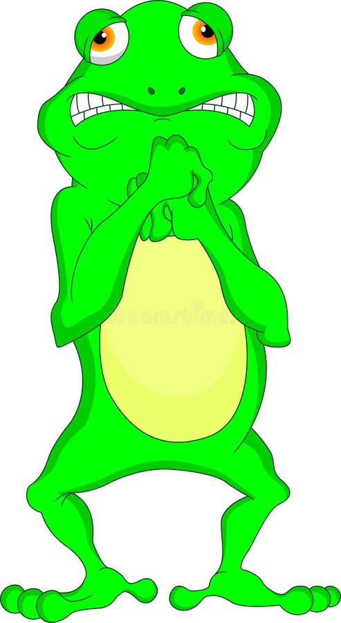 Frog afraid of rain stock illustration. Illustration of amphibian - 2706681