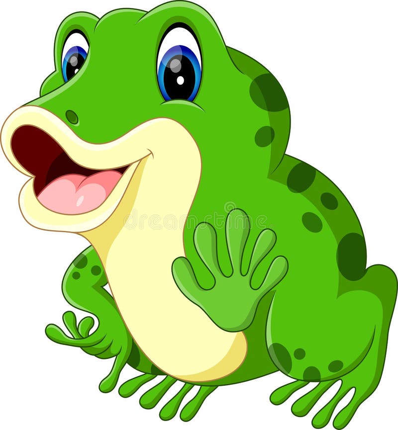 Cute frog cartoon stock vector. Illustration of bullfrog - 67646989