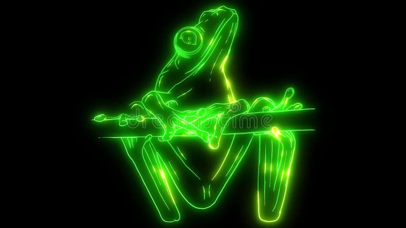 Cute Frog Cartoon Laser Animation Stock Footage - Video of amphibian ...
