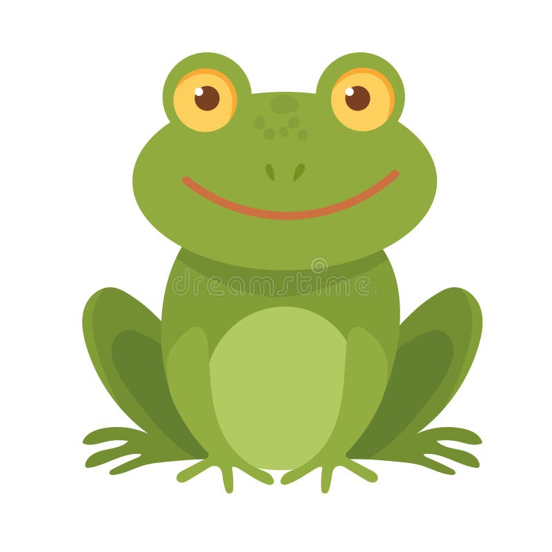 Cute Frogs. Flat Vector Clipart, Illustration Stock Illustration ...