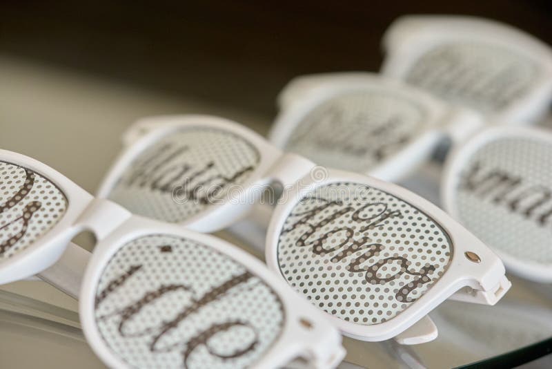 Cute and Fun Wedding Sun Glasses Stock Image - Image of glasses ...