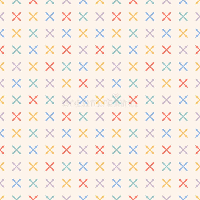 Cute Funky Seamless Pattern. Vector Geometric Texture with Colorful ...