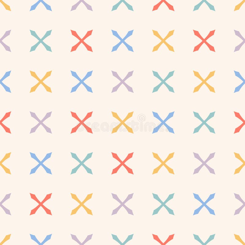 Cute Funky Seamless Pattern. Vector Geometric Texture with Colorful ...