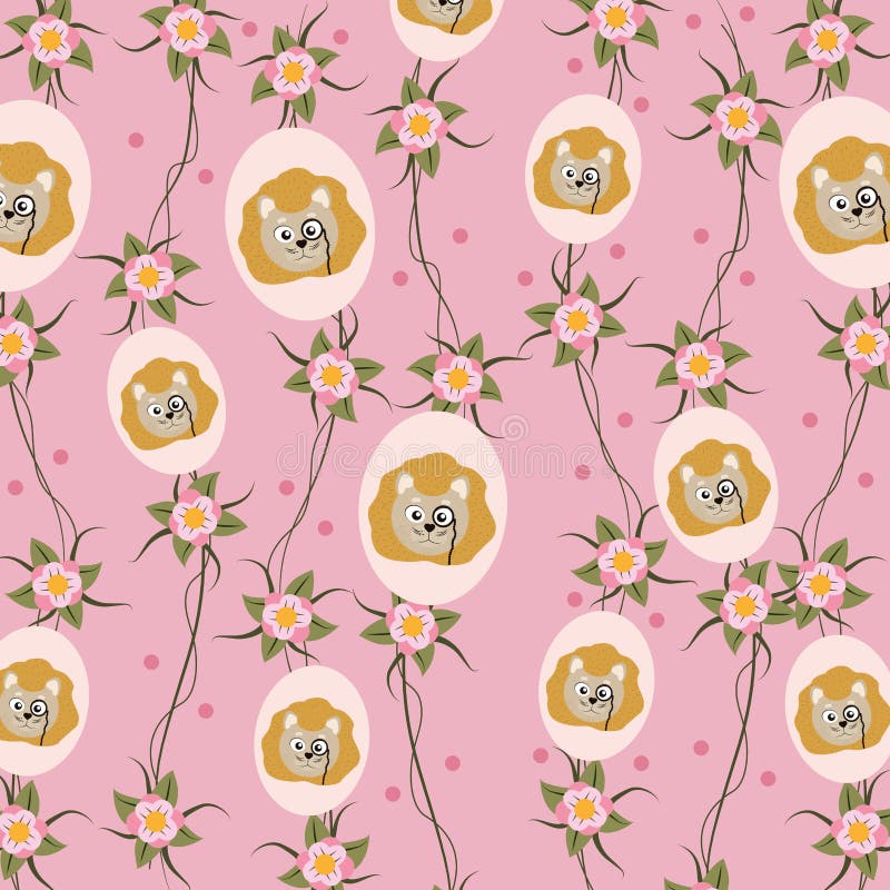 Cute and Funny Animals Background Pattern Stock Vector - Illustration ...