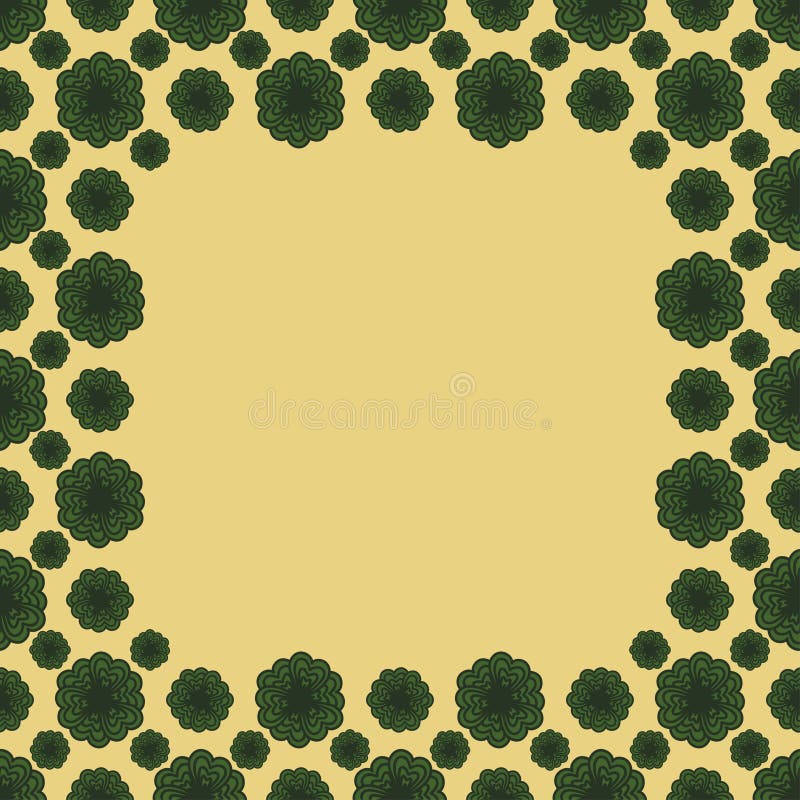 Cute Funny Background Border Stock Illustration - Illustration of ...