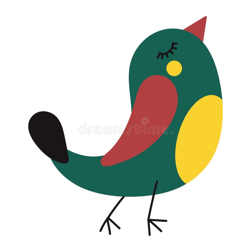 Cute, Cartoon Swift Bird. Flat Vector Illustration Stock Vector ...