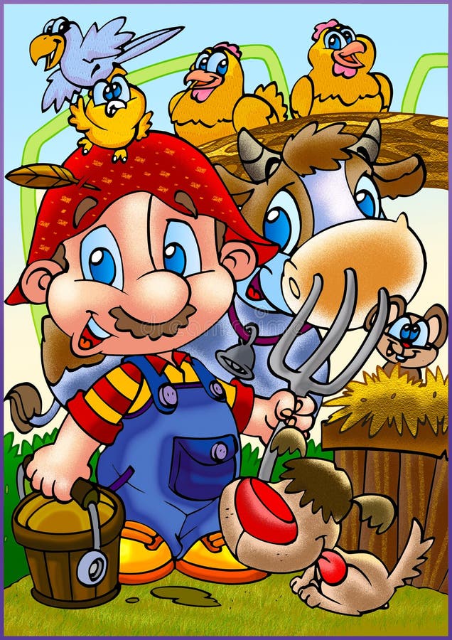 Cute and funny cartoons stock illustration. Illustration of cartoon ...