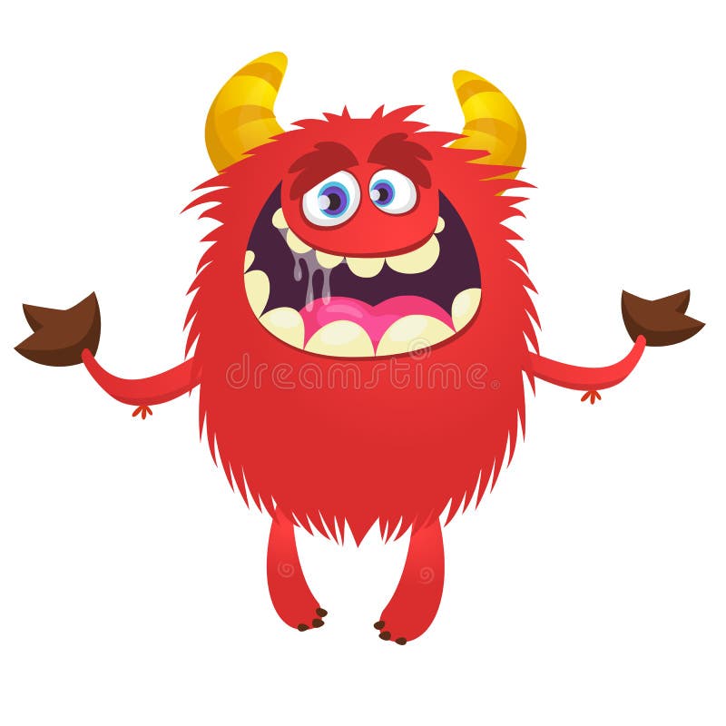 Cute and Funny Devil Cartoon. Halloween Illustration. Stock Vector ...