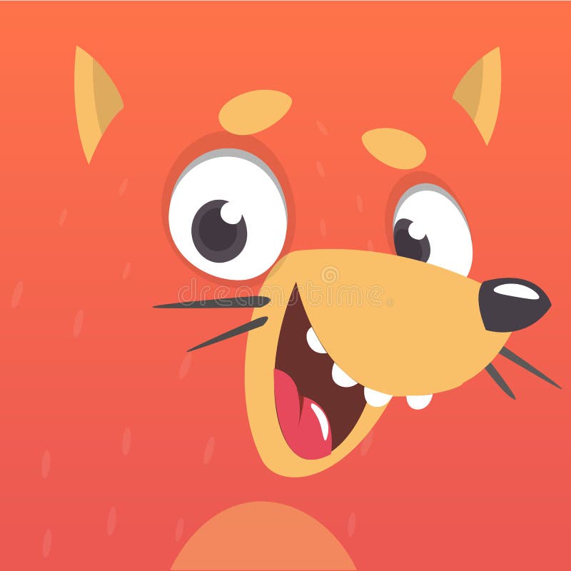 Cute Funny Fox Face Avatar. Vector Illustration Stock Vector ...