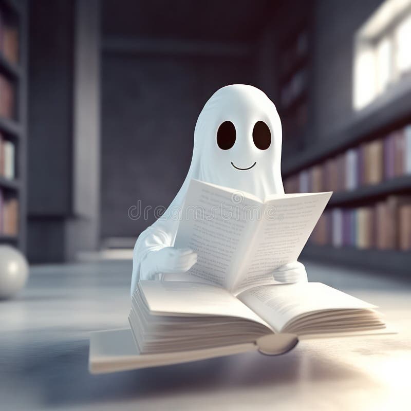 Ghost Reading Book Stock Illustrations – 206 Ghost Reading Book Stock ...