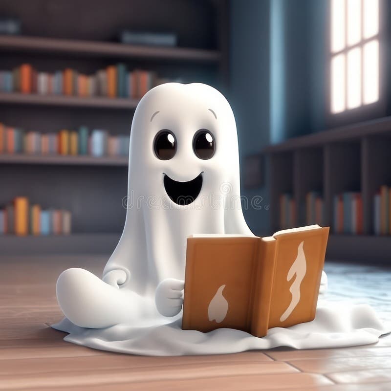 Ghost Reading Book Stock Illustrations – 243 Ghost Reading Book Stock ...