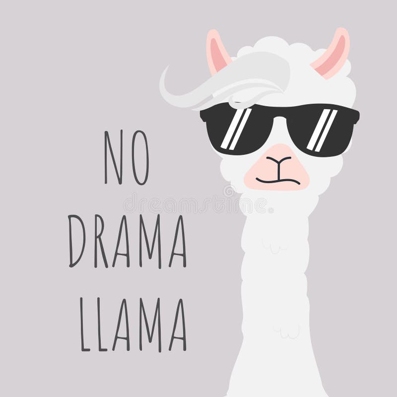 Cute Funny Llama No Prob Motivational Quote. Stock Vector ... Cute Funny Llama No Prob Motivational Quote. Stock Vector ...