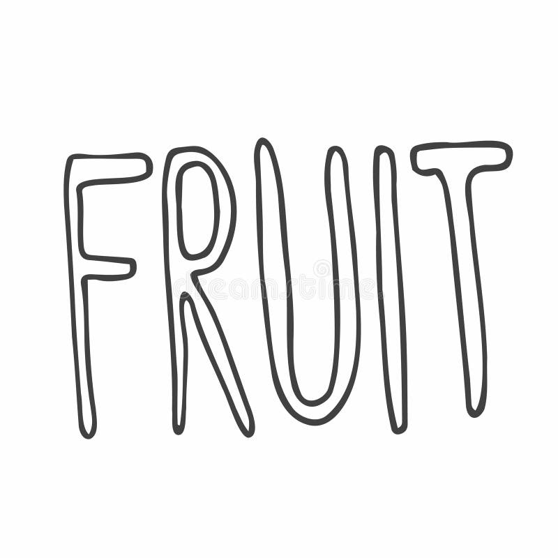 Cute and Funny Logo for Fresh Fruit Store or Company. Fruit Phrase ...