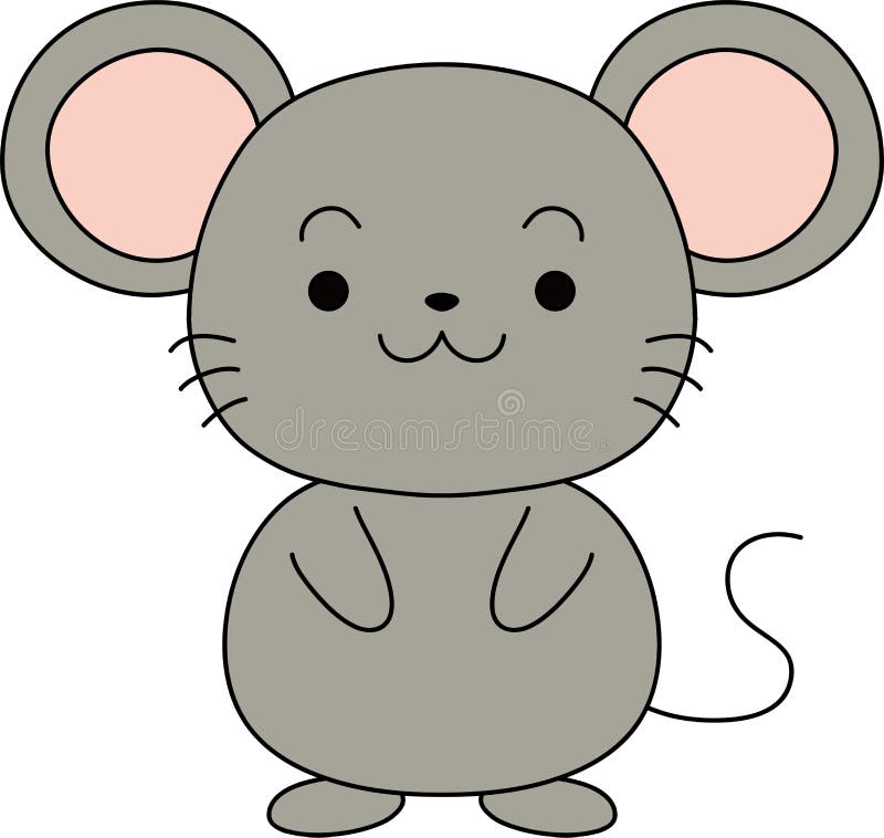 Cute and funny mouse stock vector. Illustration of card - 193664399