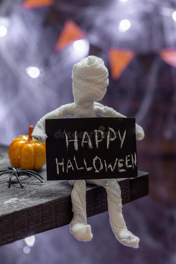 Cute Funny Mummy. Halloween Decoration Stock Image - Image of life ...