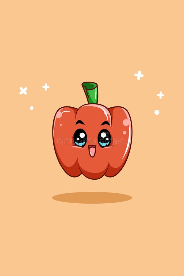 Cute and Funny Paprika Cartoon Illustration Stock Vector - Illustration ...