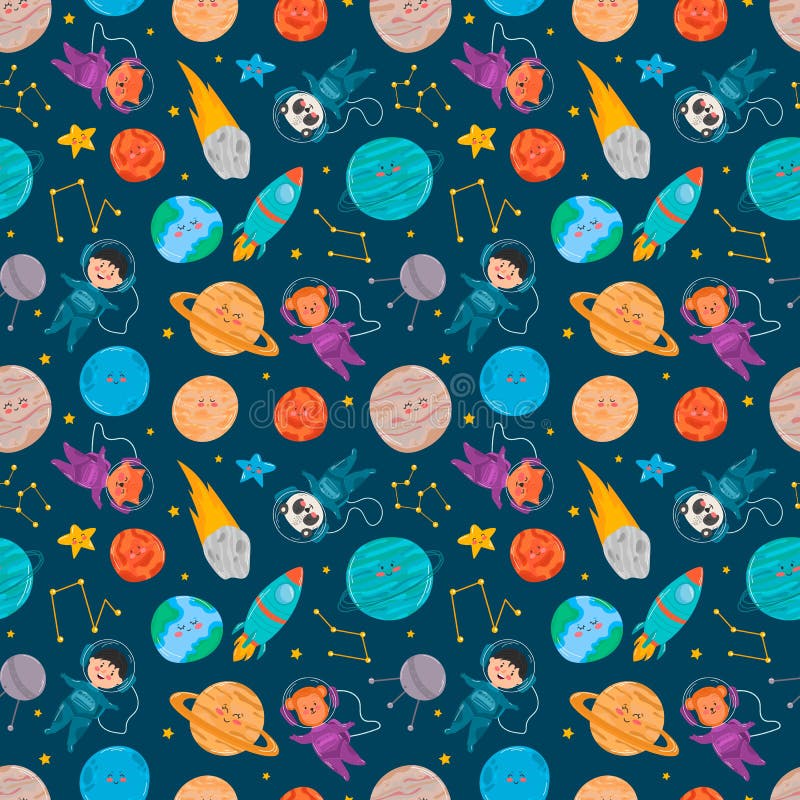 Cute and Funny Planet Laughing and Smiling. Vector Illustration with ...