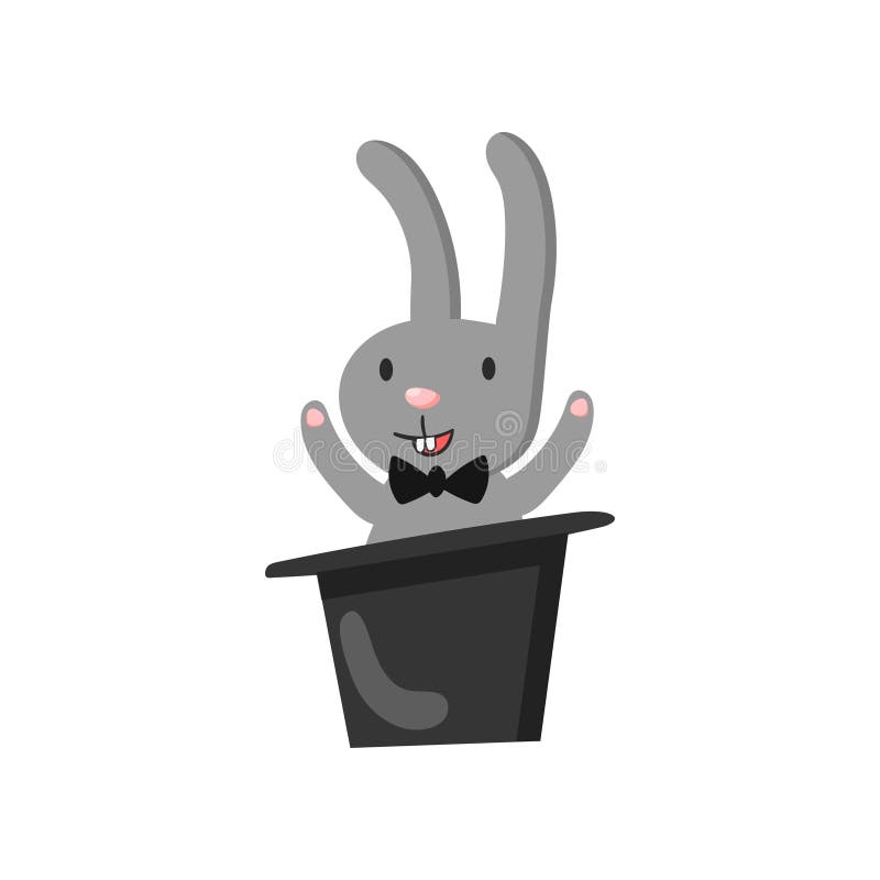 Vector Cartoon Rabbit Top Hat Stock Illustrations – 696 Vector Cartoon ...