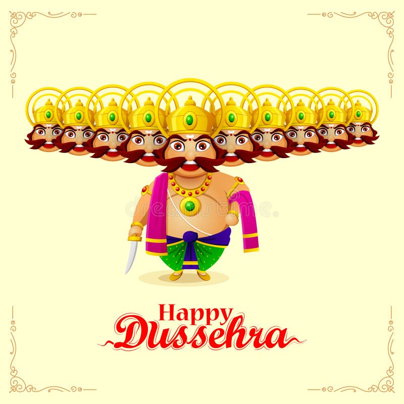 Cute Funny Ravan Vector Illustration Stock Illustration - Illustration ...