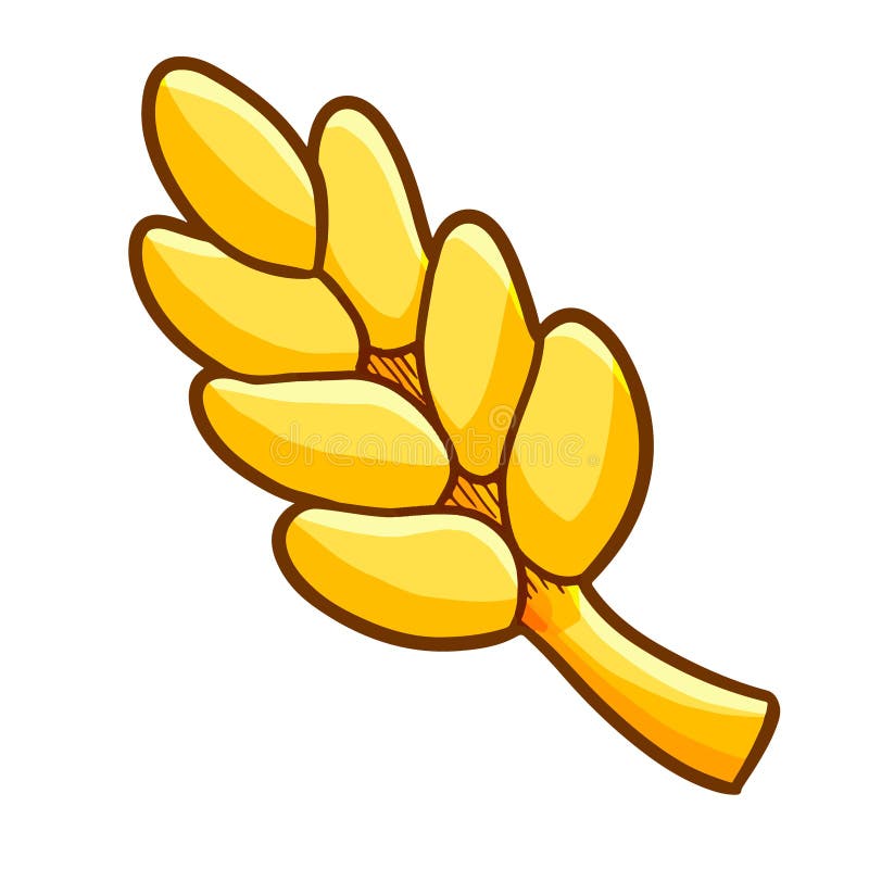 Cute and Funny Small Yellow Wheat Stock Vector - Illustration of ...