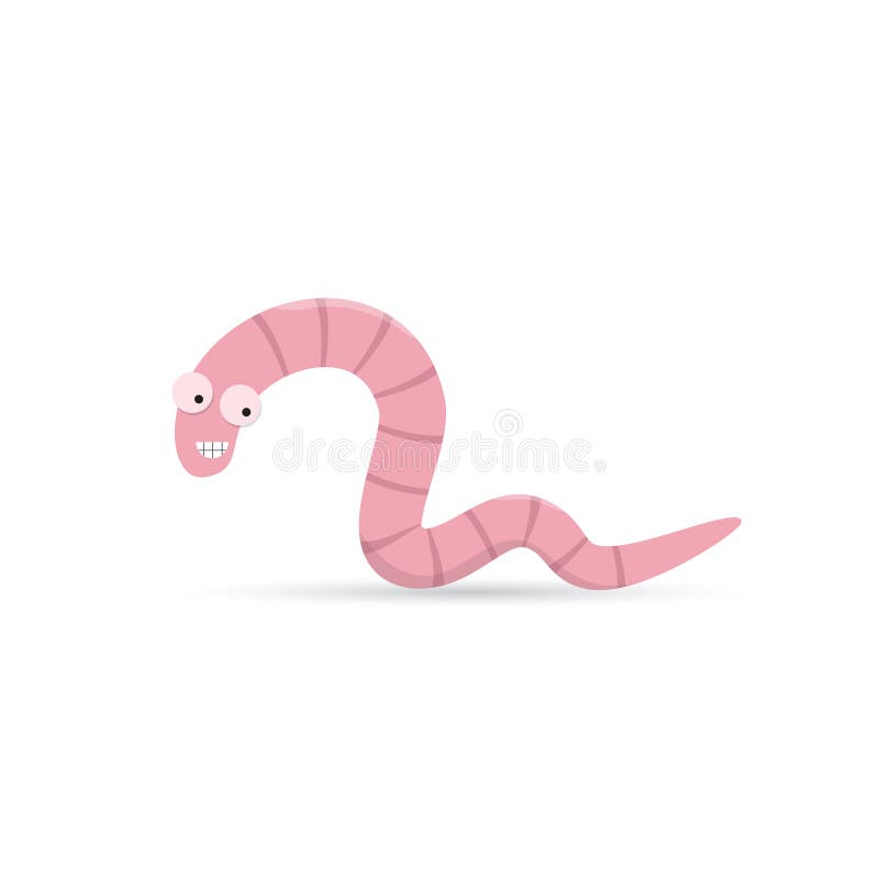 Smiling Worm Cartoon Isolated Stock Vector - Illustration of nice ...