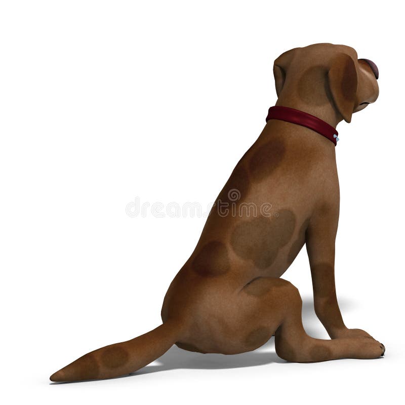 The Cute and Funny Toon Dog is a Bit Silly. 3D Stock Illustration ...