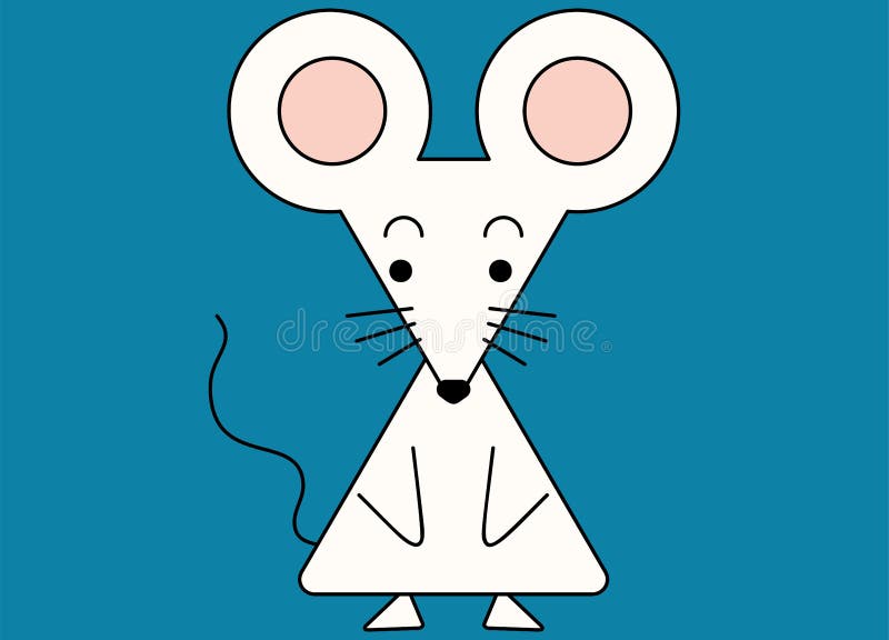 Cute and funny White mouse stock vector. Illustration of cute - 193664406