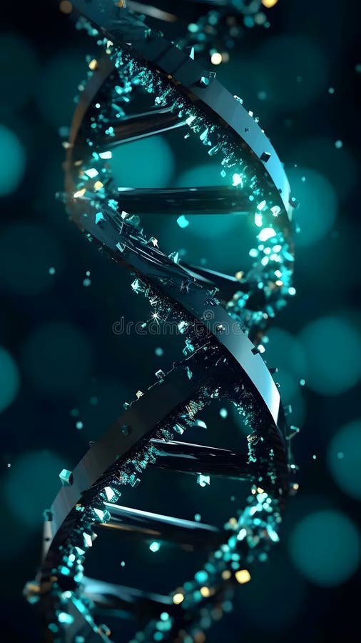 A Cute Futuristic DNA Concept Stock Illustration - Illustration of blue ...