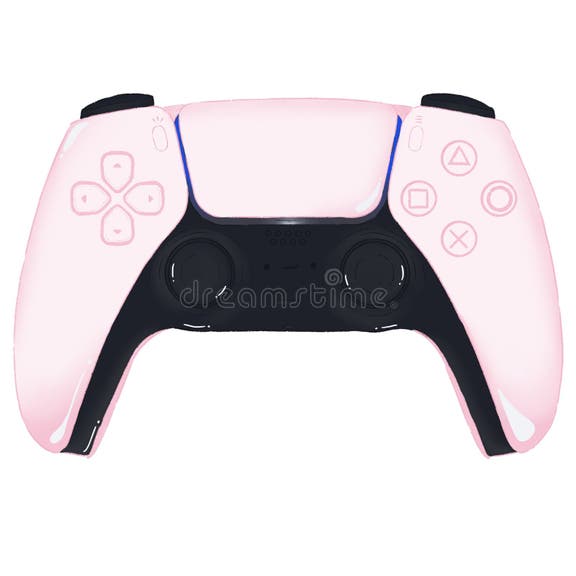 Cute Game Console with Pink Colour Stock Image - Illustration of ...