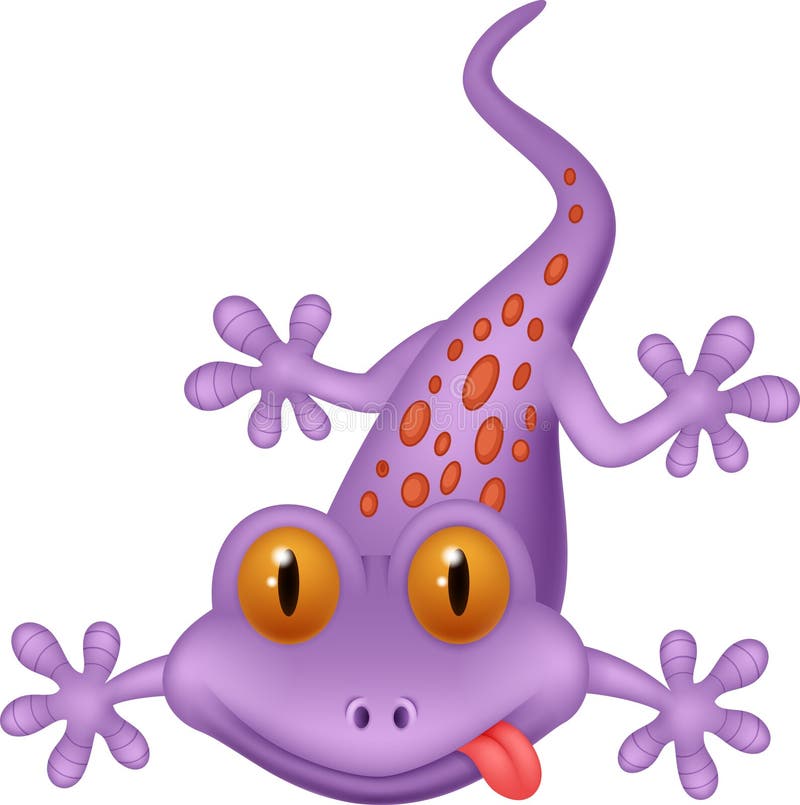 Cute gecko cartoon stock vector. Illustration of avatar - 45673276