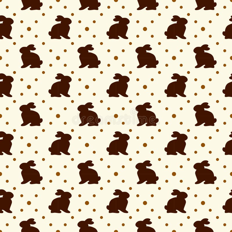 Cute Geometric Easter Seamless Pattern Design with Bunny and Dots Stock ...