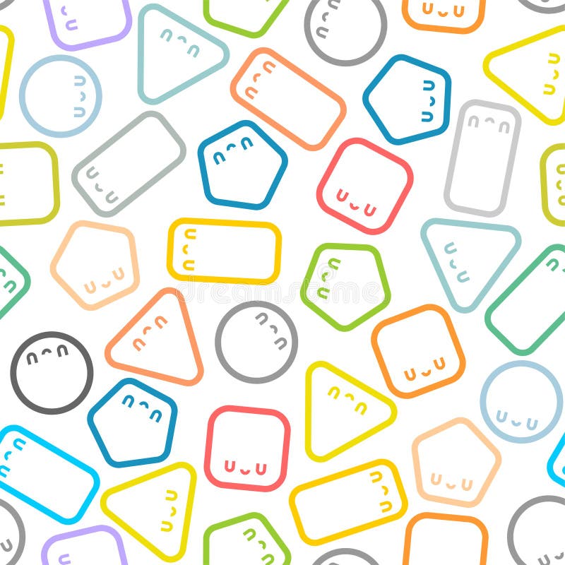 Cute Geometric Figure Pattern Seamless. Baby Fabric Texture Stock ...