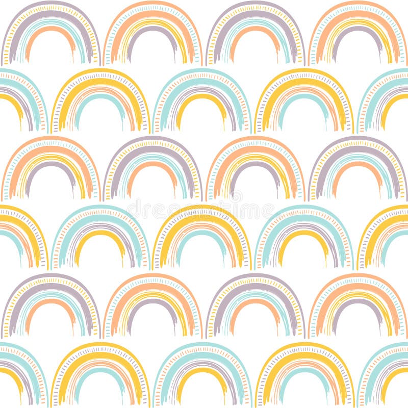 Geometric Rainbow Background of Asymmetric Triangles Grid. Stock Vector ...