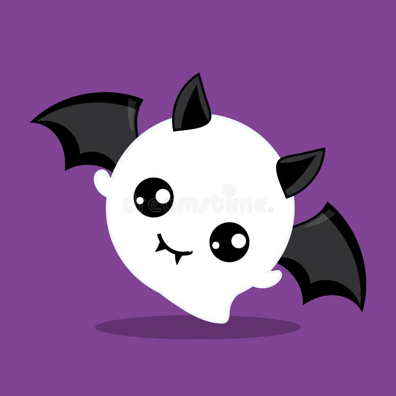 Cute ghost ghost bat 10 stock vector. Illustration of cartoon - 198985523