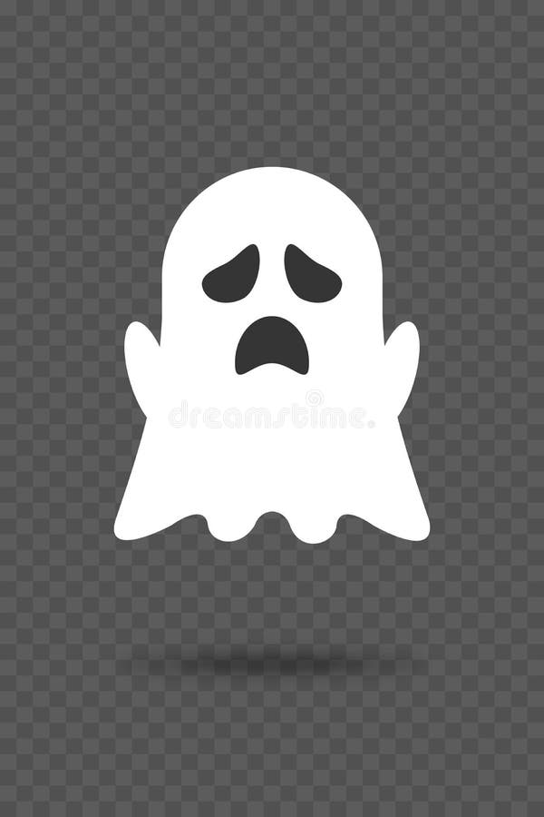 Cute Ghost. Flat Design Vector Stock Vector - Illustration of design ...