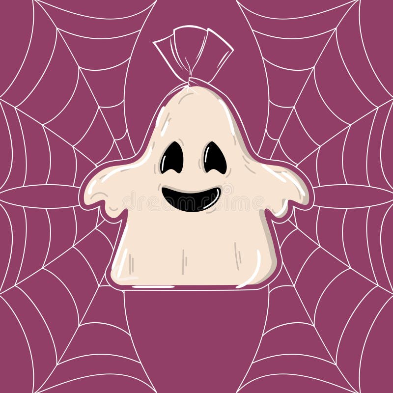 Cute Ghost Halloween Candy Vector Stock Vector - Illustration of scary ...