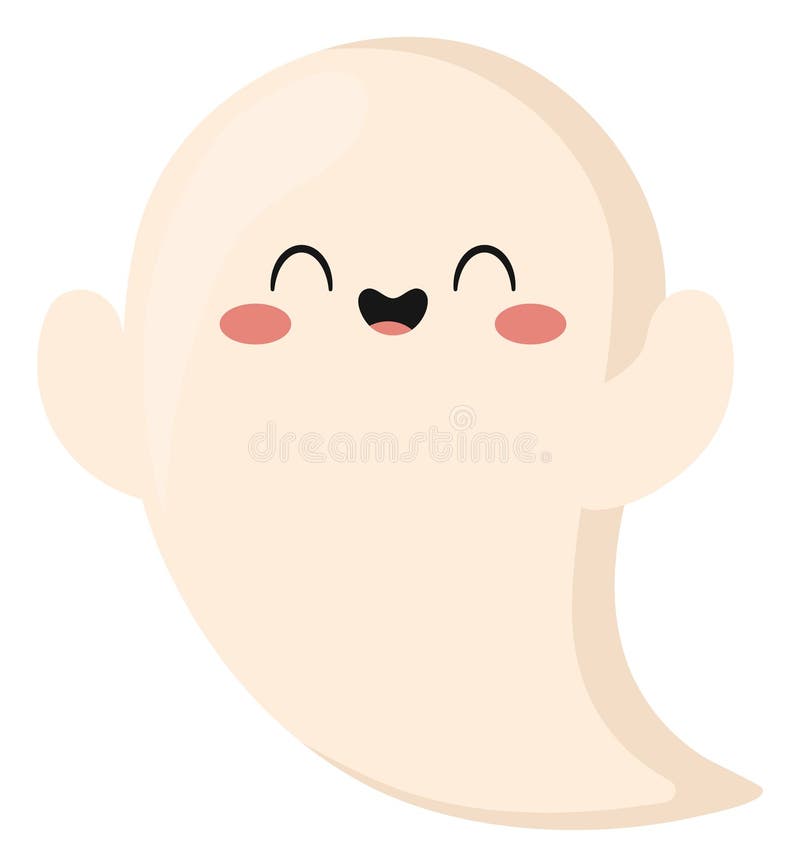 Cute ghost icon stock vector. Illustration of trick - 256290294
