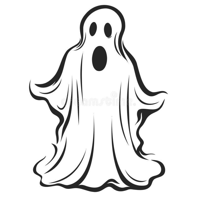 Cute Ghost Isolated, Vector Halloween Concept, Cartoon Ghosts, Spooky ... Cute Ghost Isolated, Vector Halloween Concept, Cartoon Ghosts, Spooky ...