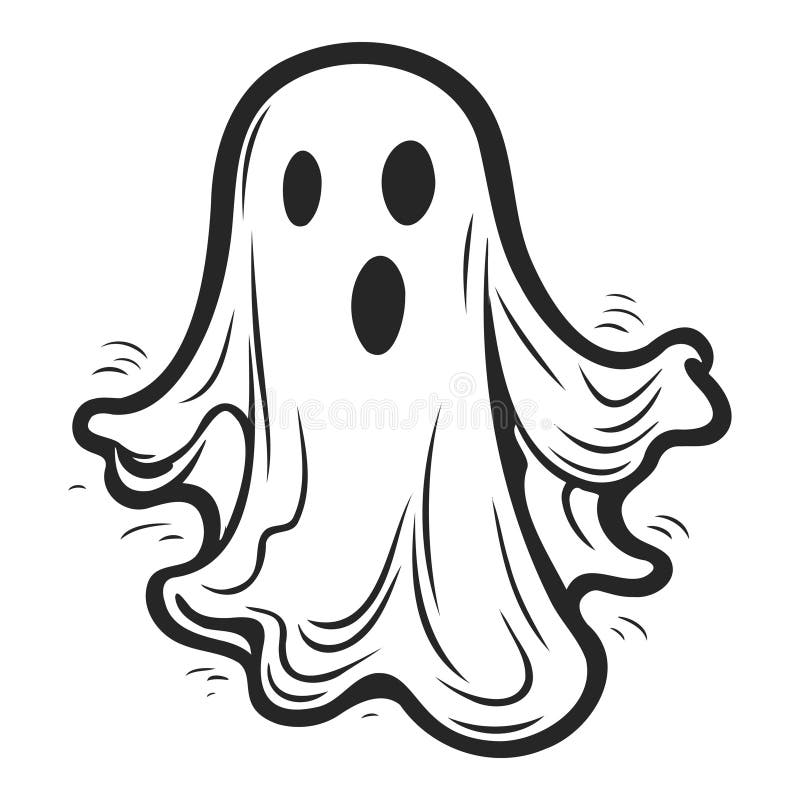 Cute Ghost Isolated, Vector Halloween Concept, Cartoon Ghosts, Spooky ... Cute Ghost Isolated, Vector Halloween Concept, Cartoon Ghosts, Spooky ...