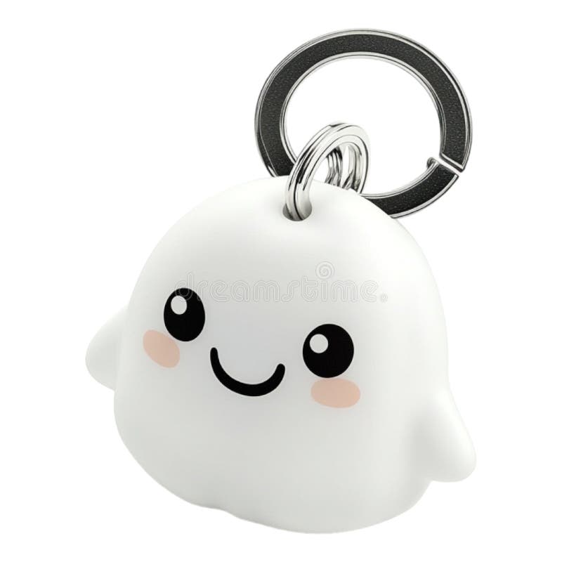 Cute Ghost Keyring with a Transparent Background Stock Image - Image of ...
