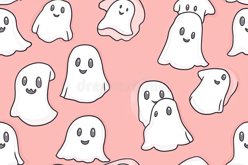 Cute Ghost Pattern stock illustration. Illustration of sweet - 342122108