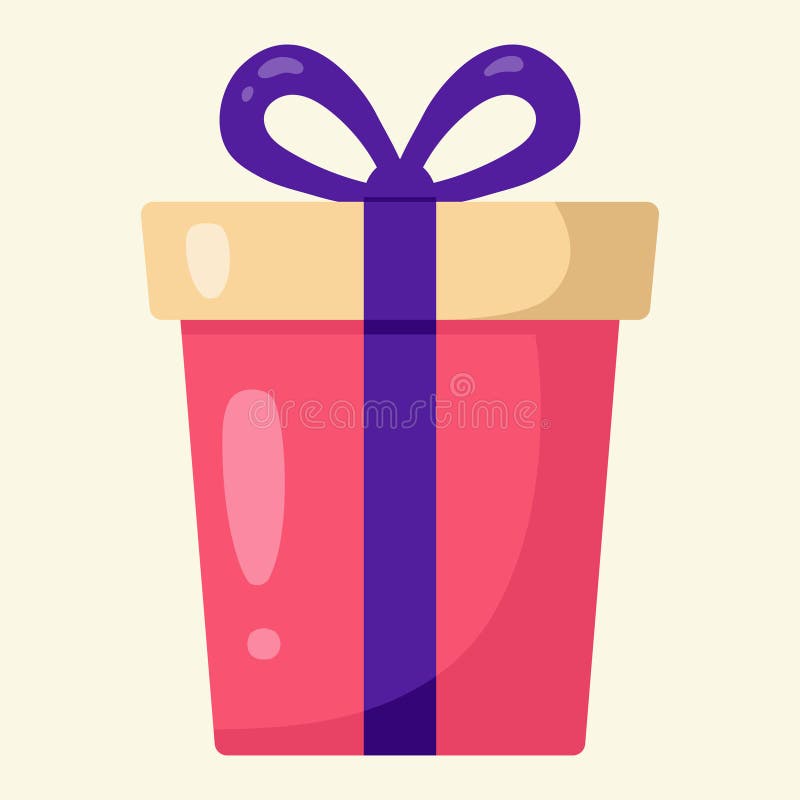 Cute Gift Box. Vector Illustration Stock Vector - Illustration of ...