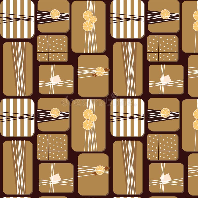 Cute Gift Boxes Seamless Pattern. Vector Colorful Festive Background ...