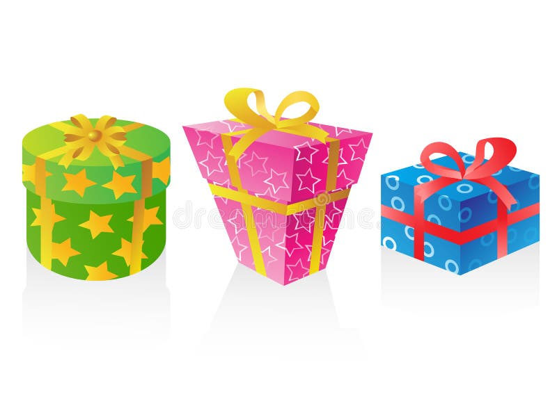 Cute gift box vector 2 stock vector. Illustration of season - 9349550