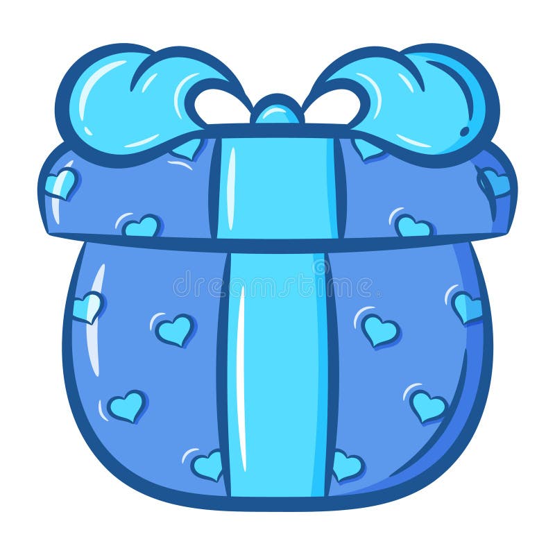 Cute Gift Drawing Clipart Sticker Stock Vector - Illustration of ...