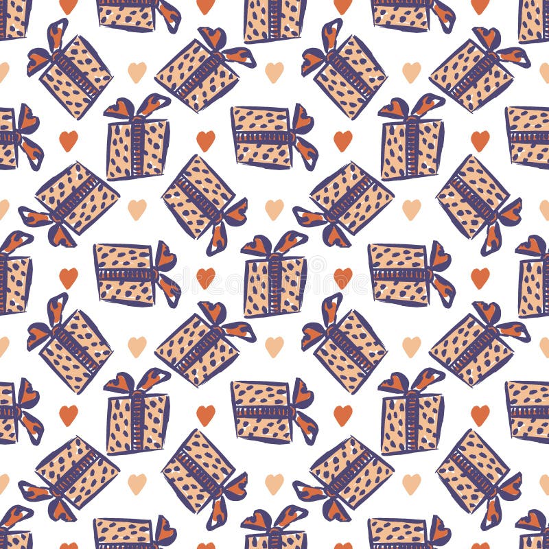 Cute Giftboxes Pattern for Wrapping Paper Design Stock Vector ...