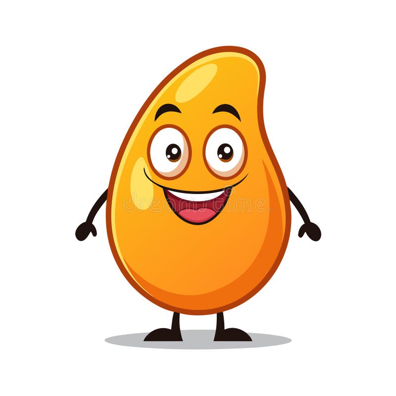 Cute Giggling Pumpkin Seed Cartoon Character Stock Vector ...