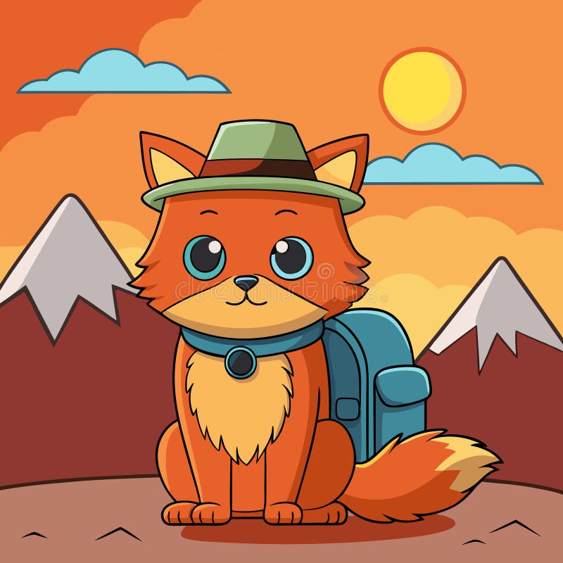 Cute Ginger Cat: Art and Wallpaper Inspiration. Stock Illustration ...