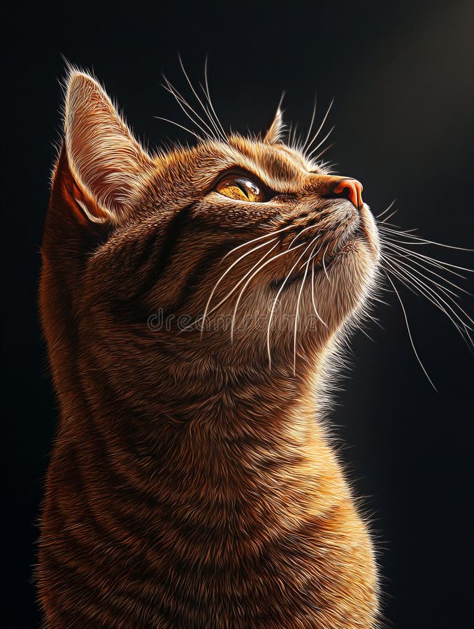Cute Ginger Kitten with Studio Lighting. Cat Cute Kitten Stock ...
