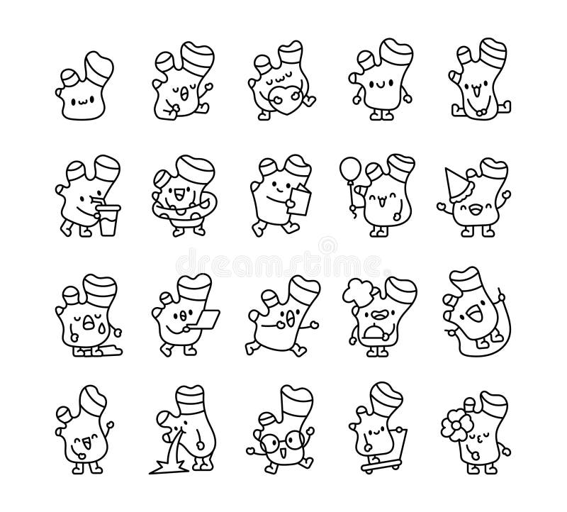 Ginger Root Character. Friendly Cartoon Plant Stock Vector ...